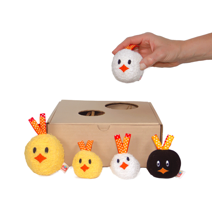 Set 5 pollitos sensoriales y nidal – Tool-be